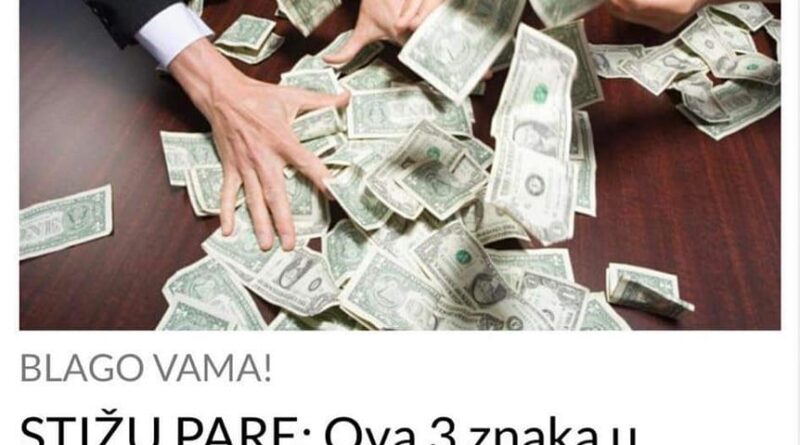 STIŽU PARE: Ova 3 znaka u FEBRUARU imat će sreće sa novcem – PROVJERITE ...